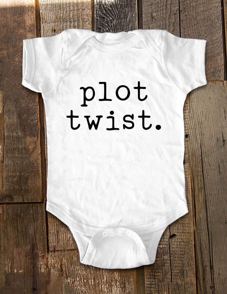 plot twist - baby onesie birth pregnancy announcement surprise reveal ...